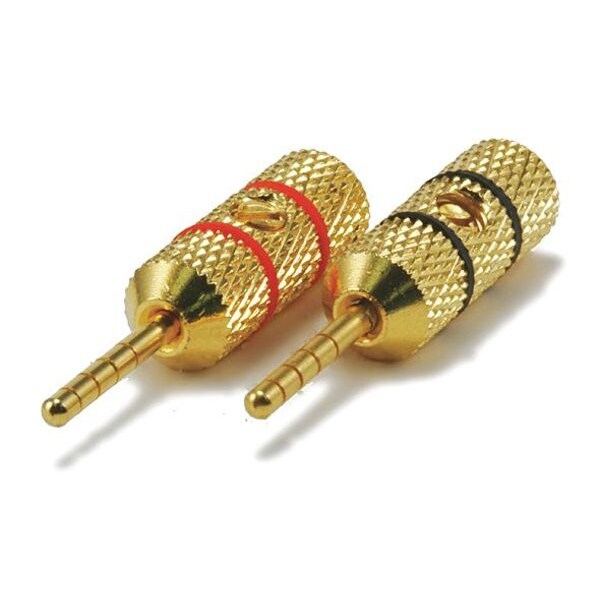 Monoprice Speaker Plugs - Pin Type Crimp, 1pr 5973 | Zoro