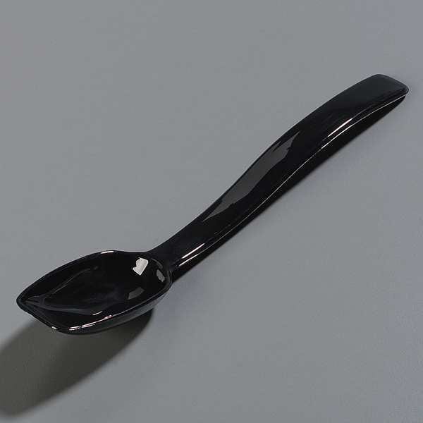 Carlisle Foodservice Solid Spoon, Black, 8 In, PK12 446003 | Zoro