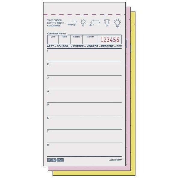 Daymark Guest Check Captains Pad, PK50 ACR-3700WP | Zoro