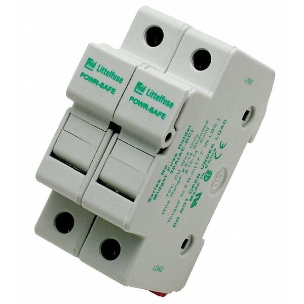 Littelfuse Finger Safe Fuse Block, T UL Class, 2 Poles, Box Lug LPHV002 ...