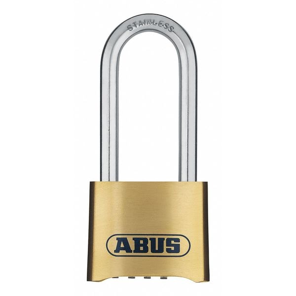 Abus Combination Padlock, Bottom, Black/Silver 180IBHB/50 | Zoro