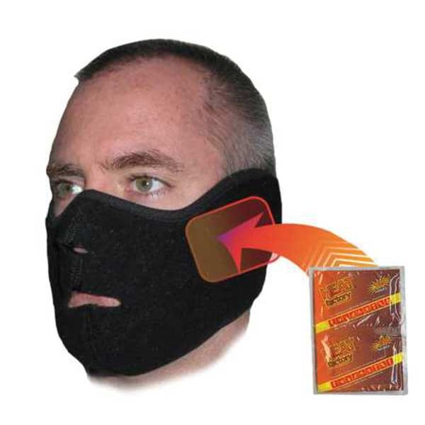 Heat Factory Heated Face Mask, Black, Universal 1781 | Zoro