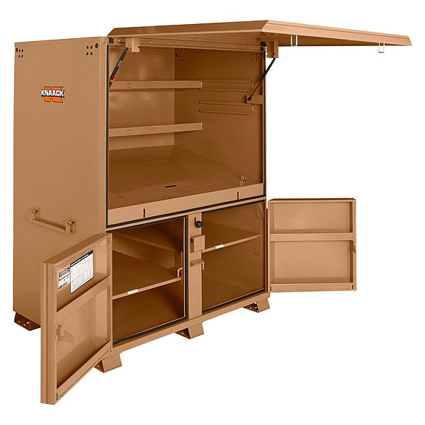 Knaack Model 119-02 Jobsite Field Office, Tan, 60" W x 44" D x 82-1/2 ...