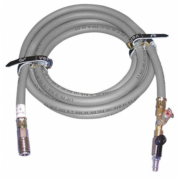 Hurst Mfg Inflation Hose, Gray, With Shut Off, 32Ft 0800008701 | Zoro