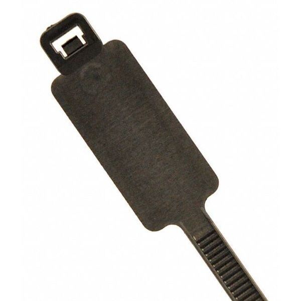 Dolphin Components 8" L Identification Cross Section Cable Tie BK PK ...