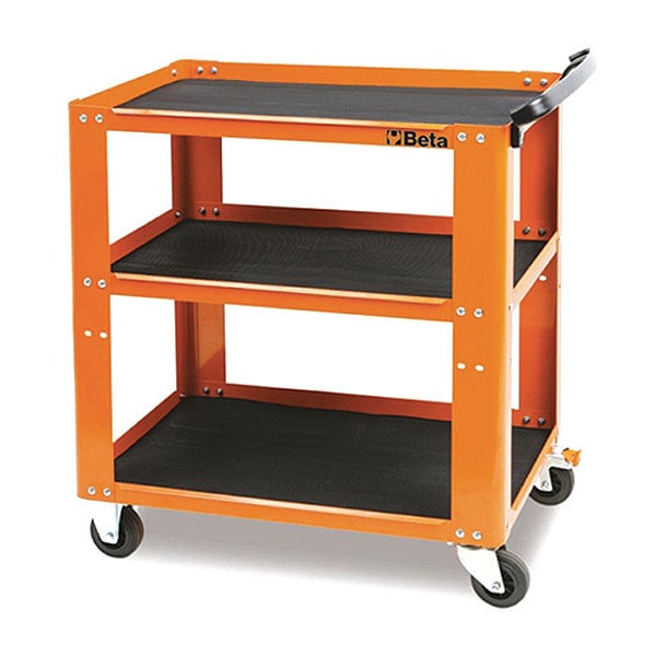 Beta Easy Trolley, Orange, Ribbed Rubber 051000001 | Zoro