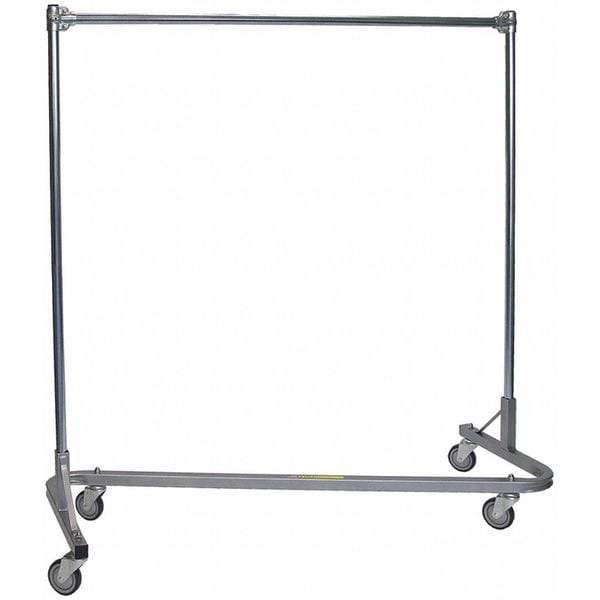 R&B Wire Products Heavy Duty Rolling Steel Z-Rack, 60" of Hanging Space ...