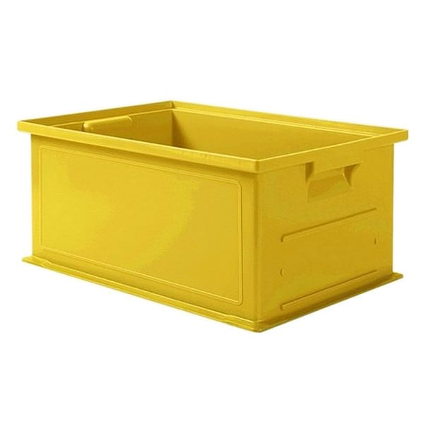 Ssi Schaefer Solid & Stackable Straight Wall Storage Container, 5.5 gal ...