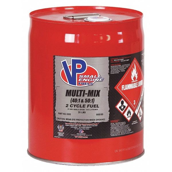 Vp Racing Fuels Ethanol Free Multi-Mix 40:1/50:1, 5 gal. 6812 | Zoro