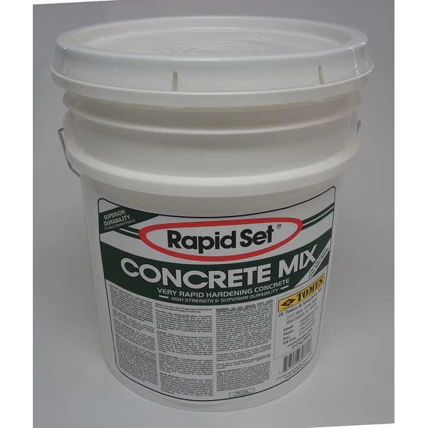 Rapid Set Concrete Mix, Pail, Gray, Concrete Mix GRA-RSCM-60 | Zoro