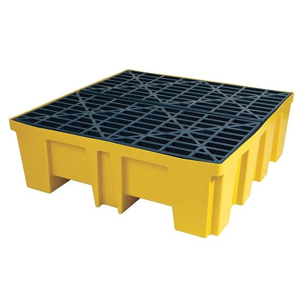 Brady Drum Spill Containment Pallet, 128 gal Spill Capacity, 4 Drum ...
