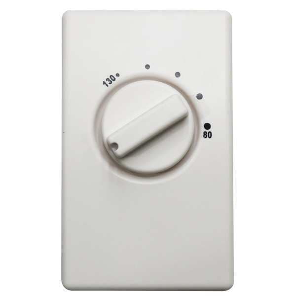 Fantech Attic Fan Thermostat, Close on Rise, 80 Degrees to 130 Degrees ...