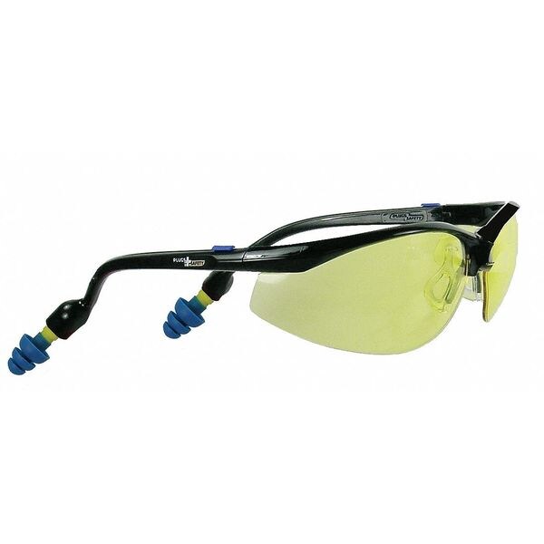 Plugs Safety Safety Glasses, Standard Eyewear, Amber Scratch-Resistant ...
