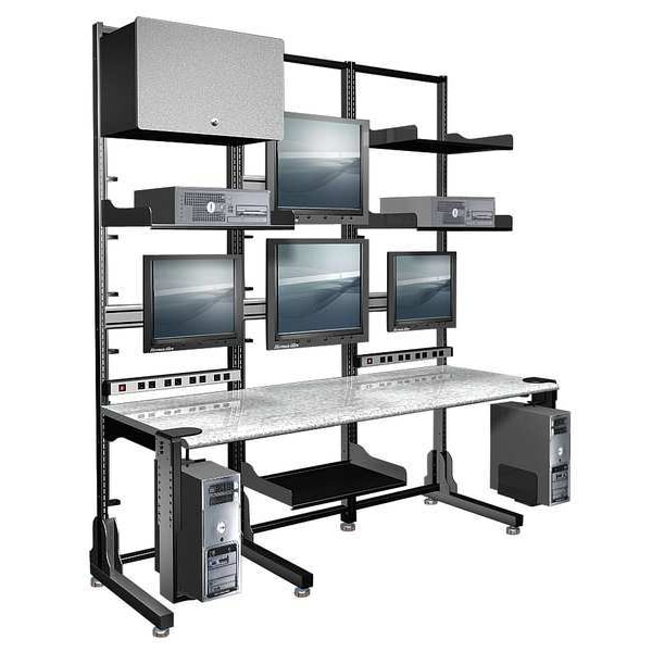Hergo Computer Workstation, 35 in D X 87 in H, 72 in W X Laminate ...