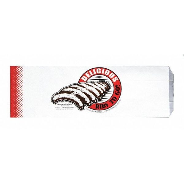Value Brand Thermal Rib Slab Bags, Foil In, 6 1/2 x 4 3/8 x 20", PK 250 ...