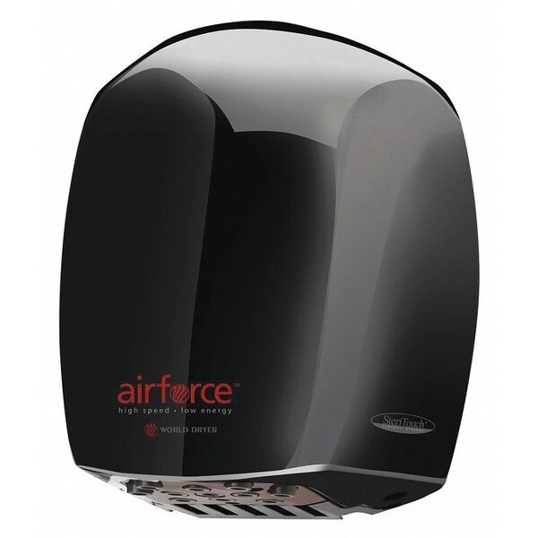 Airforce Hand Dryer, 110-120V, Aluminum, Black J-162A3 | Zoro