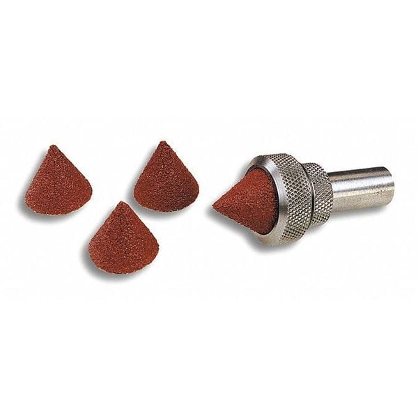 Superior Abrasives Chamfer Cones, 7/8x90 deg., A/O, Grit 120 A007977 | Zoro