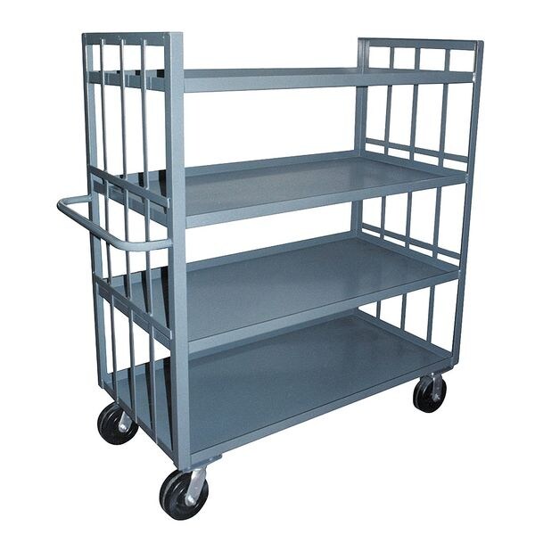 Zoro Select 2 Sided Slat Stock Cart, 12 ga. Steel, Tubular With Smooth ...