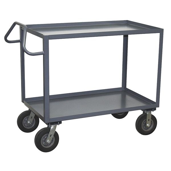 Jamco Utility Cart with Lipped Metal Shelves, Steel, 1,200 lb Load ...