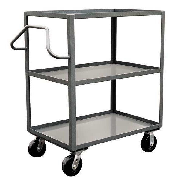 Jamco Utility Cart with Lipped Metal Shelves, Steel, Ergonomic, 3 ...
