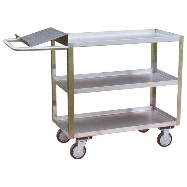 Zoro Select Order Picking Stock Cart, Stainless Steel, 3 Shelves, 1200 ...