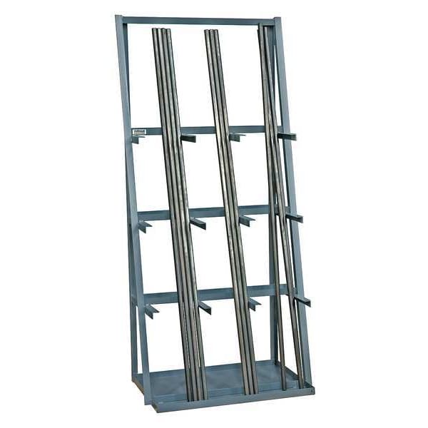 Durham Mfg Freestanding Vertical Bar Rack, 24 in D, 39 in W, 3 Shelves ...
