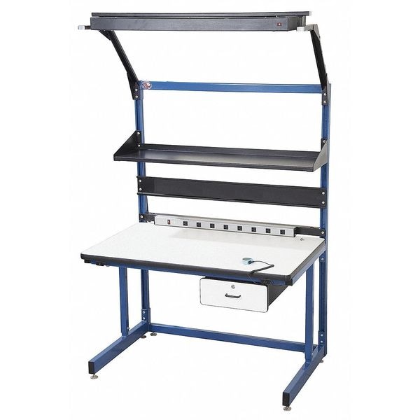 Pro-Line Bolted Work Benches, Laminate, 60" W, 30" to 36" Height, 850 ...