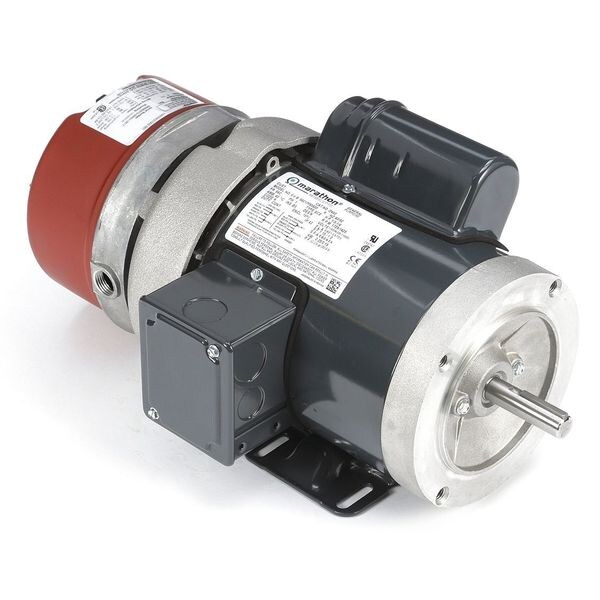 Marathon Motors Brake Motor, TEFC, 1/3 HP, 56C, 115/208-230 056C17F5352 ...