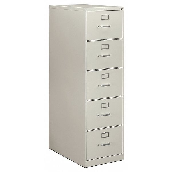 Hon 5 Drawer File Cabinet, Light Gray, Legal H215C.P.Q | Zoro