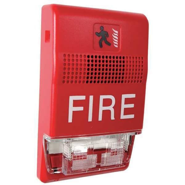 Edwards Signaling Horn Strobe, Marked Fire, Red EG1RF-HDVM | Zoro