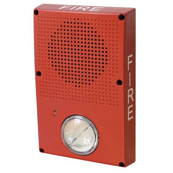 Edwards Signaling Outdoor Speaker Strobe, Marked Fire, Red WG4RF-SVMHC ...