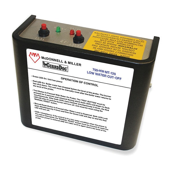 Mcdonnell & Miller Level Control, 120V, Exterior Probe 751P-MT-U-120 | Zoro