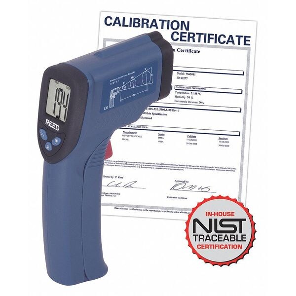 Reed Instruments Infrared Thermometer, 8:1, 536°F (280°C) with NIST ...