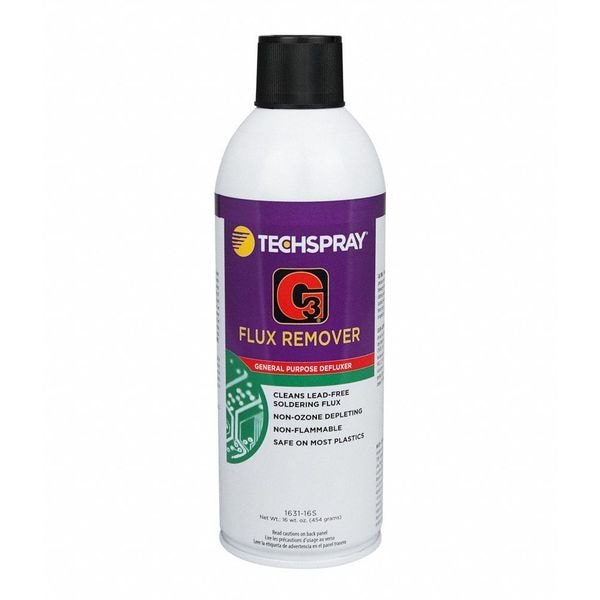 Techspray G3 Flux Remover, Non Flammable, 16 oz 1631-16S | Zoro