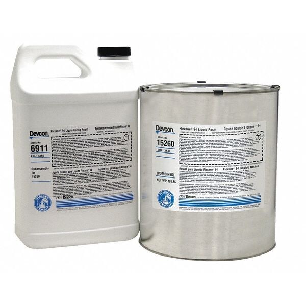 Devcon Flexane 94 Liquid, Urethane, 10 lb., Kit, Blk, Black, 16 hr. Functional Cure 15260 | Zoro
