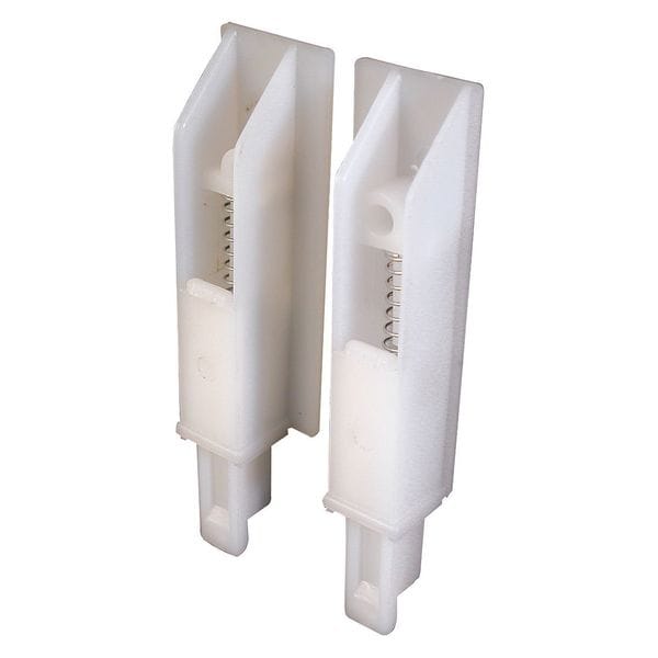 Primeline Tools White Plastic, Sliding Panel Door Bottom Guides (Single ...
