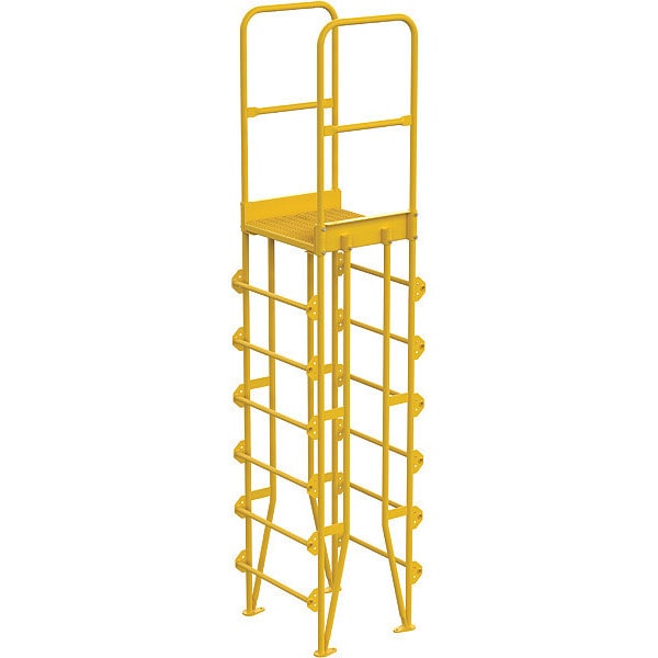 Vestil Cross-Over Ladder, Vertical, 7 Step, 8 COLV-7-82-8 | Zoro