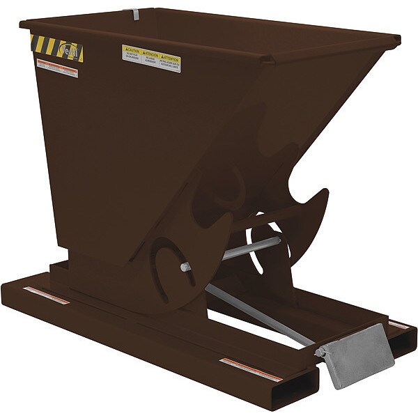 Vestil Heavy Duty Self-Dump Hopper .25 Cubic Yard 6000 lb Earth Brown D ...
