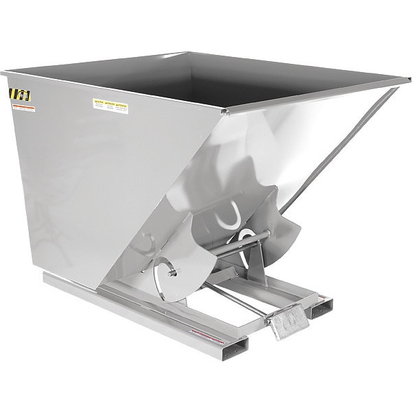 Vestil LIght Duty Self-Dumping Hopper 2 Cubic Yard 2000 lb Silver ...