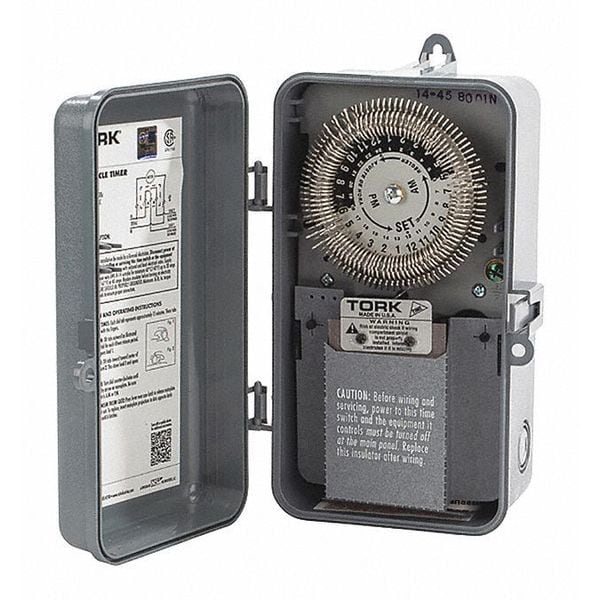 Tork Cycle Timer 20A 120V Spdt Out 24 Hour 8001-N | Zoro