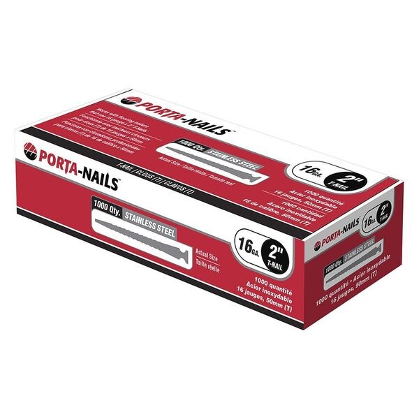 Porta-Nails T-Porta Nails16 GaugeSS2", PK1000 42660 | Zoro