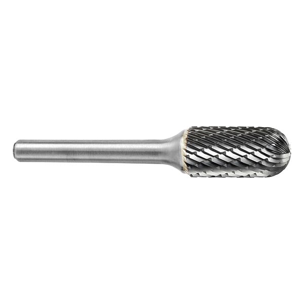 Sgspro Carbide Bur, Cyl End Radius, 1/2in, Double 11878 | Zoro