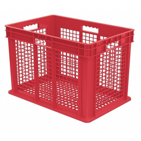 Akro-Mils Straight Wall Container, Red, Industrial Grade Polymer, 3.49 ...