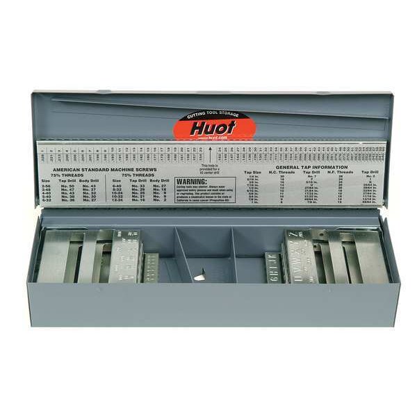 Huot Drill Bit Case, Stub Length, Steel 11550 | Zoro