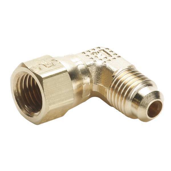 Parker 3/8" Flare x FNPS Brass Swivel 90 Degree Elbow 5PK 166FSV-6-6 | Zoro