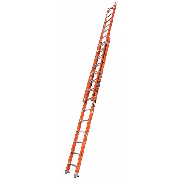 Little Giant Ladders 28 ft. Fiberglass Extension Ladder, 375 lb. Load ...
