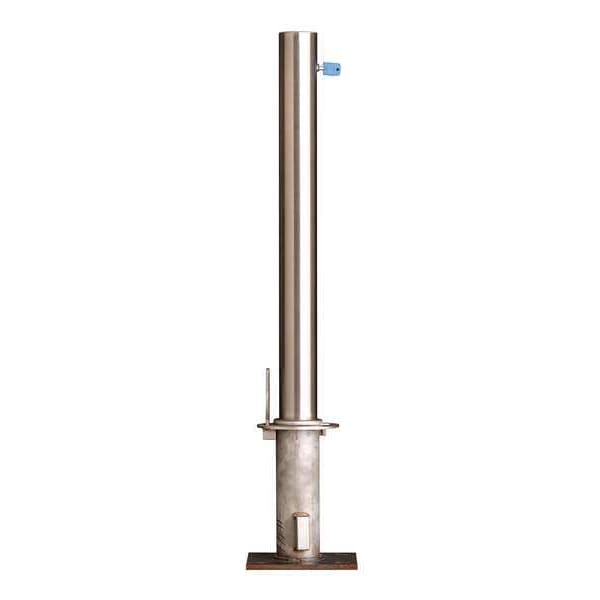 Calpipe Security Bollards Bollard, Removble, 3", Flat, Stainless Steel ...