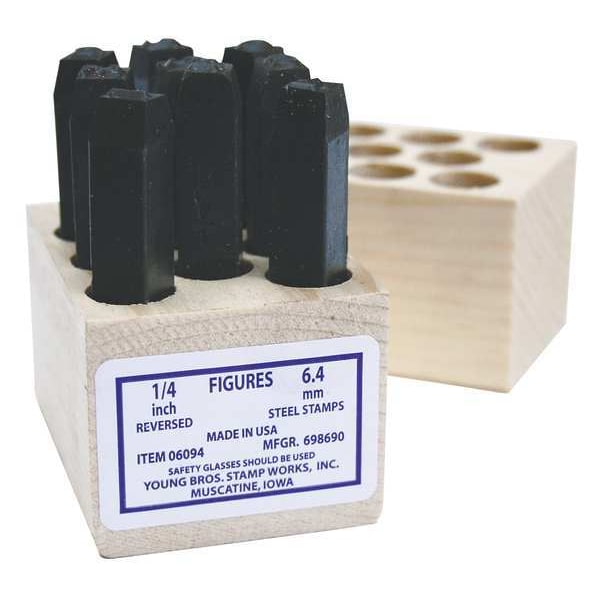 Young Bros Stamp Works Hand Stamp Kit, Number Set 06094 | Zoro