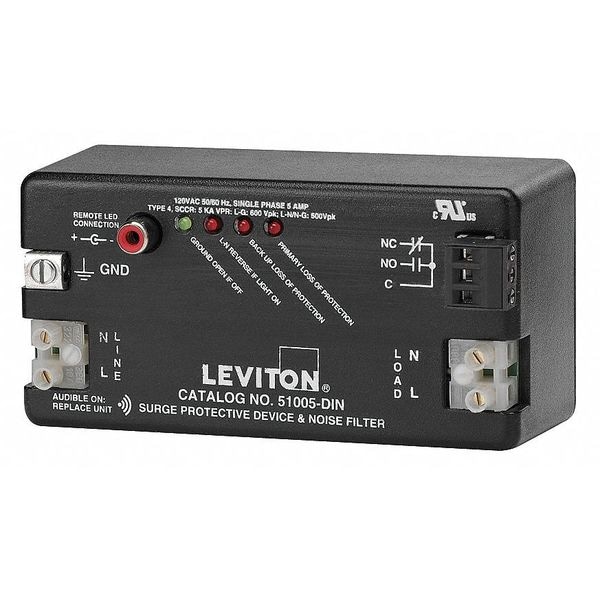 Leviton Surge Protection Device, 1 Phase, 120V 51010-DIN | Zoro