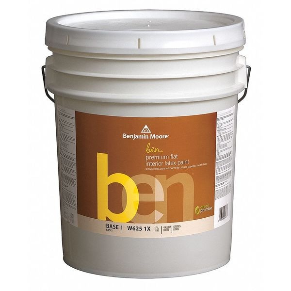 Benjamin Moore Interior Paint, Flat, Floral White, 5 gal. w6251X005OC29 ...